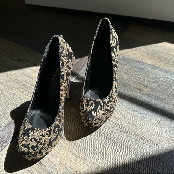 bebe | Shoes | Bebe Baroque Versace Style Platform Heels Size 7 Pretty ...